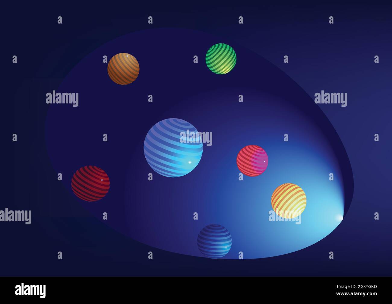 Abstract backgrounds wallpaper bubbles float glow future symbol 3D ...