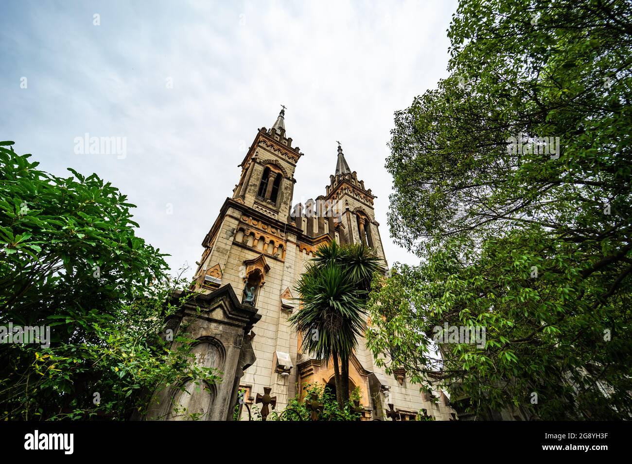 27 JUNE 2021, BATUMI, GEORGIA: Exterior details of one of the most ...