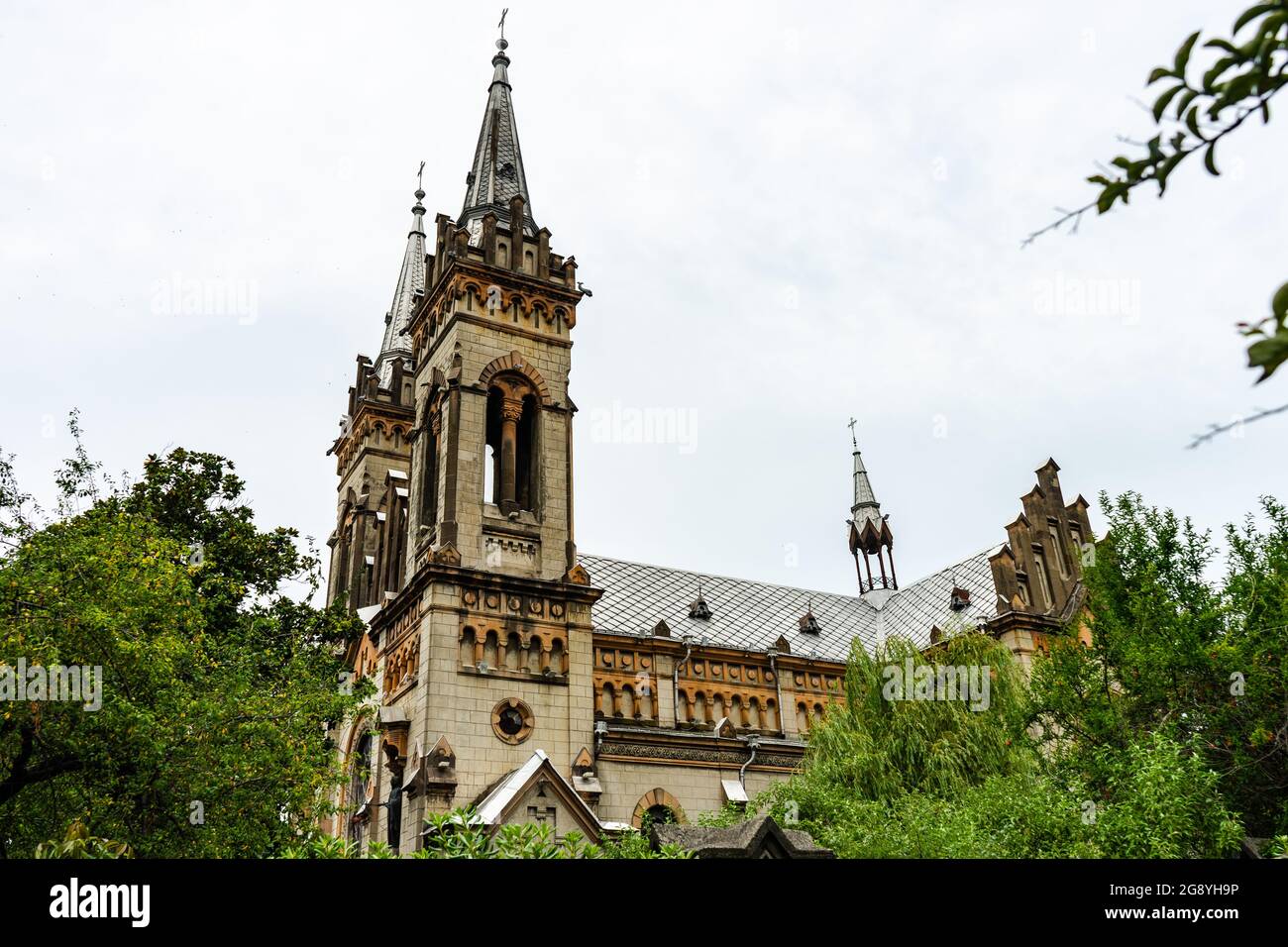 27 JUNE 2021, BATUMI, GEORGIA: Exterior details of one of the most ...