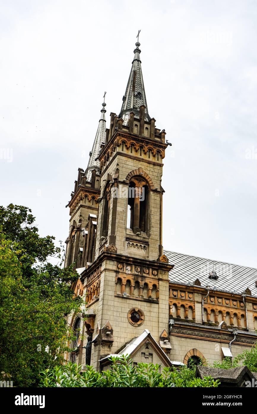 27 JUNE 2021, BATUMI, GEORGIA: Exterior details of one of the most ...