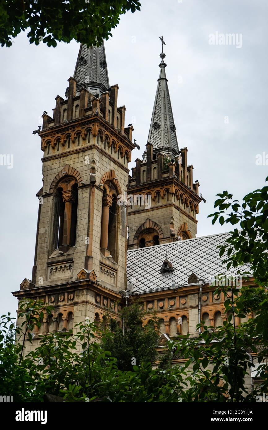 27 JUNE 2021, BATUMI, GEORGIA: Exterior details of one of the most ...