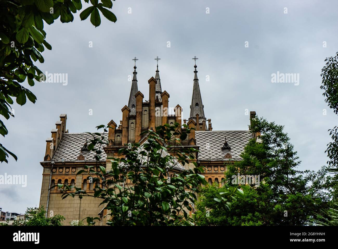 27 JUNE 2021, BATUMI, GEORGIA: Exterior details of one of the most ...