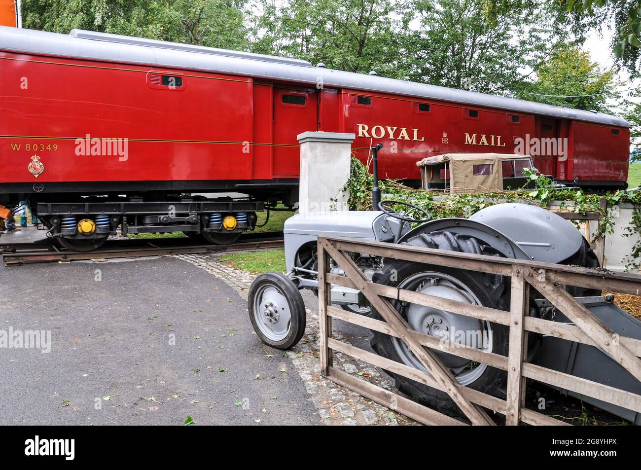 Great train robbery re-enactment at the Goodwood Revival. Royal Mail ...