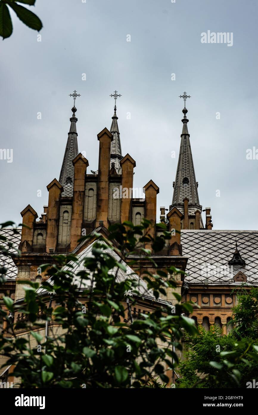 27 JUNE 2021, BATUMI, GEORGIA: Exterior details of one of the most ...