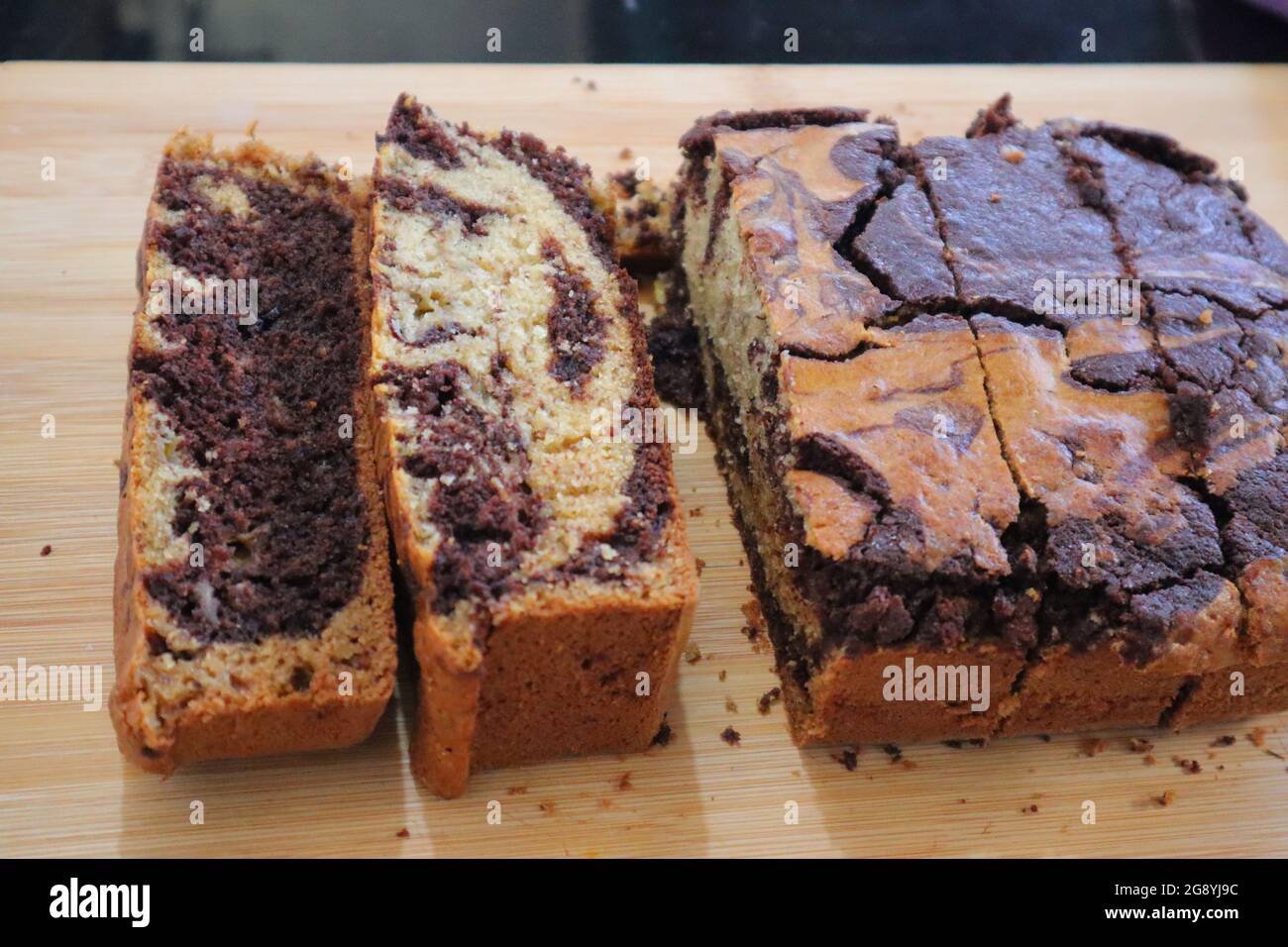 sliced marble cake Stock Photo - Alamy