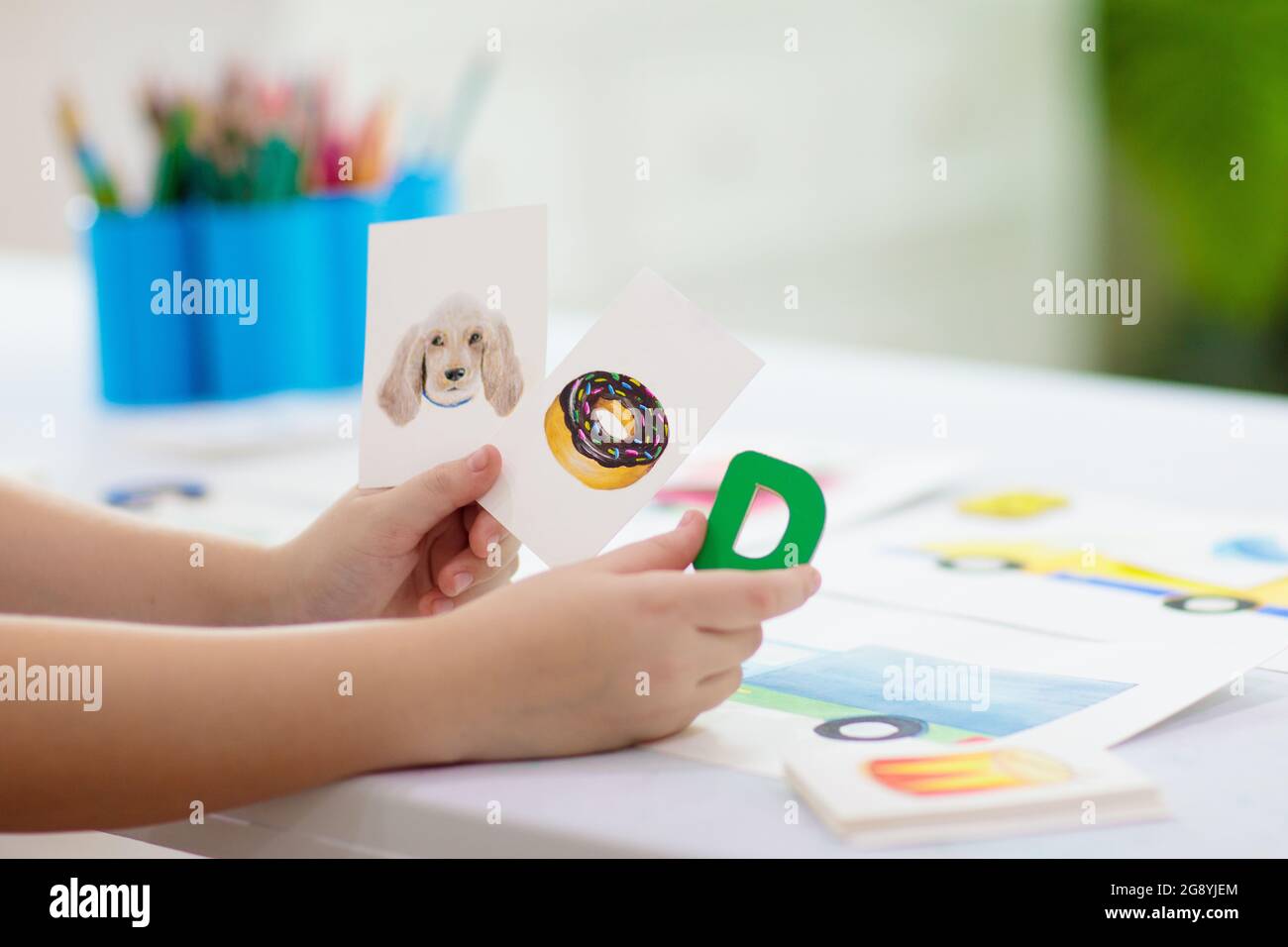 Kids learn to read. Colorful abc phonics flash cards for kindergarten ...
