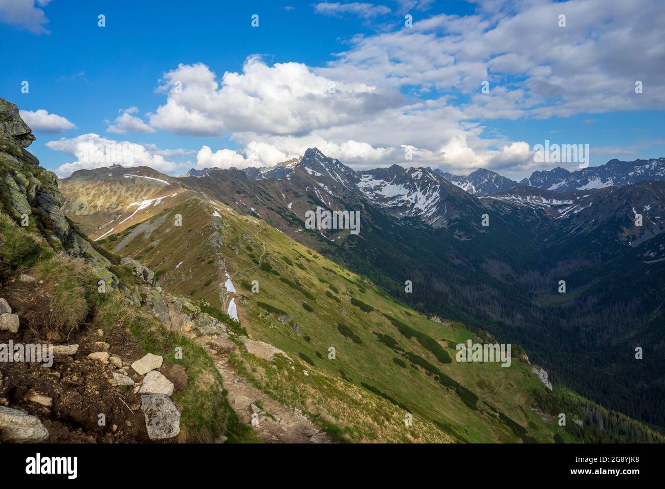 Ridge trail in the Western Tatras Stock Photo - Alamy