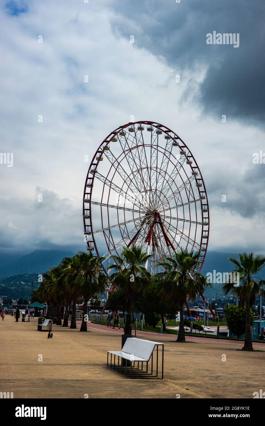 30 JUNE 2021, BATUMI, GEORGIA: Area of Batumi's Old Port with Ferris ...