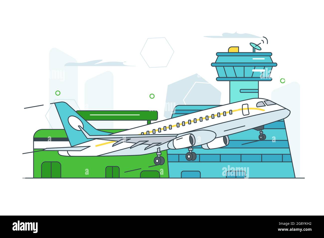 Plane terminal airport Cut Out Stock Images & Pictures - Alamy