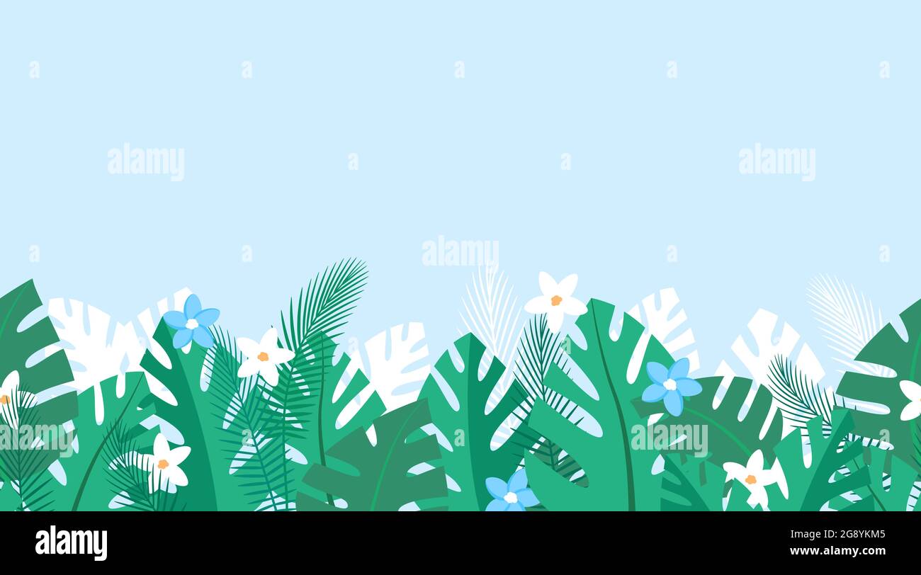 Summer print exotic plants Stock Vector Images - Alamy