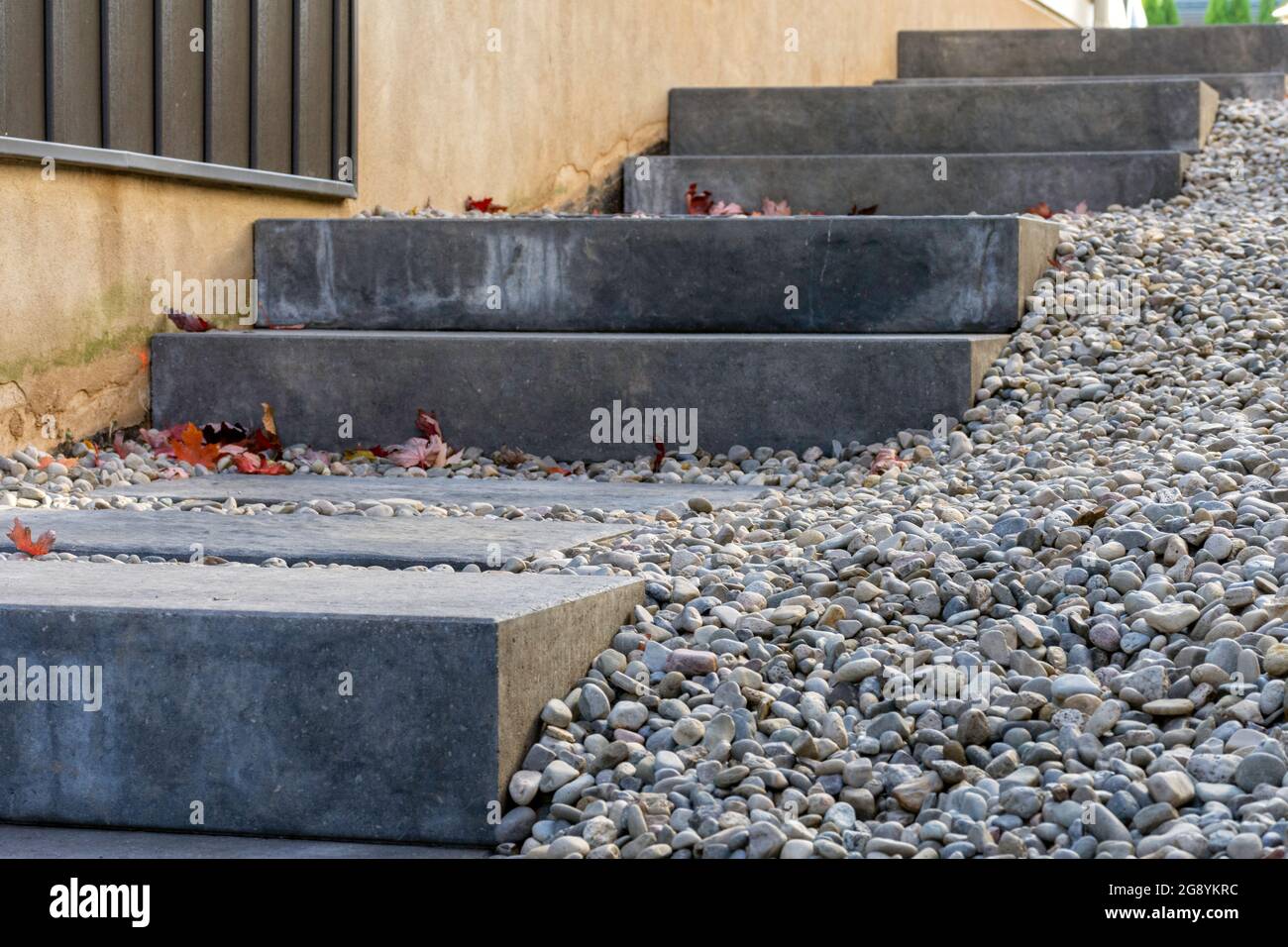Concrete River Rock Stepping Stones Concrete Water Fountain With River