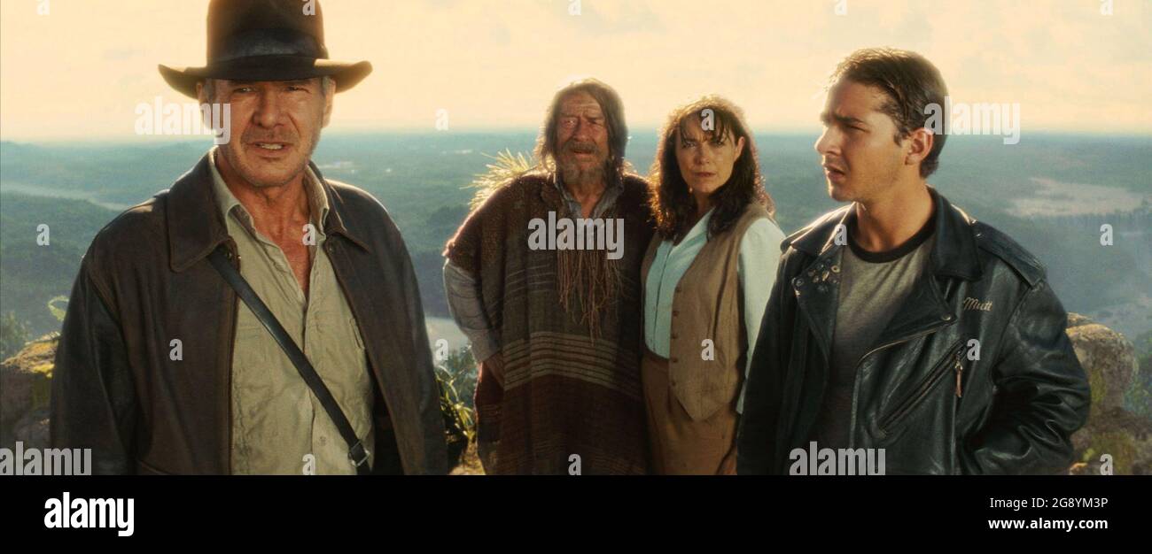 Los Angeles.CA.USA. Harrison Ford as Indiana Jones, Shia LaBeouf as ...