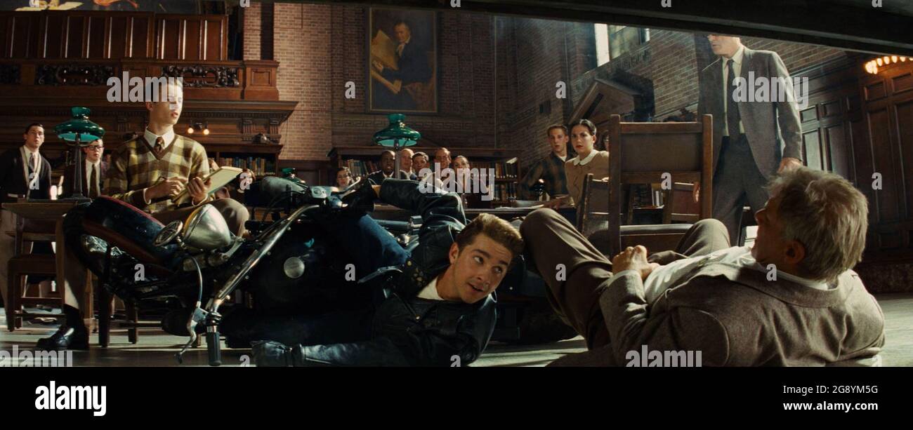 Los Angeles.CA.USA. Harrison Ford as Indiana Jones and Shia LaBeouf as ...