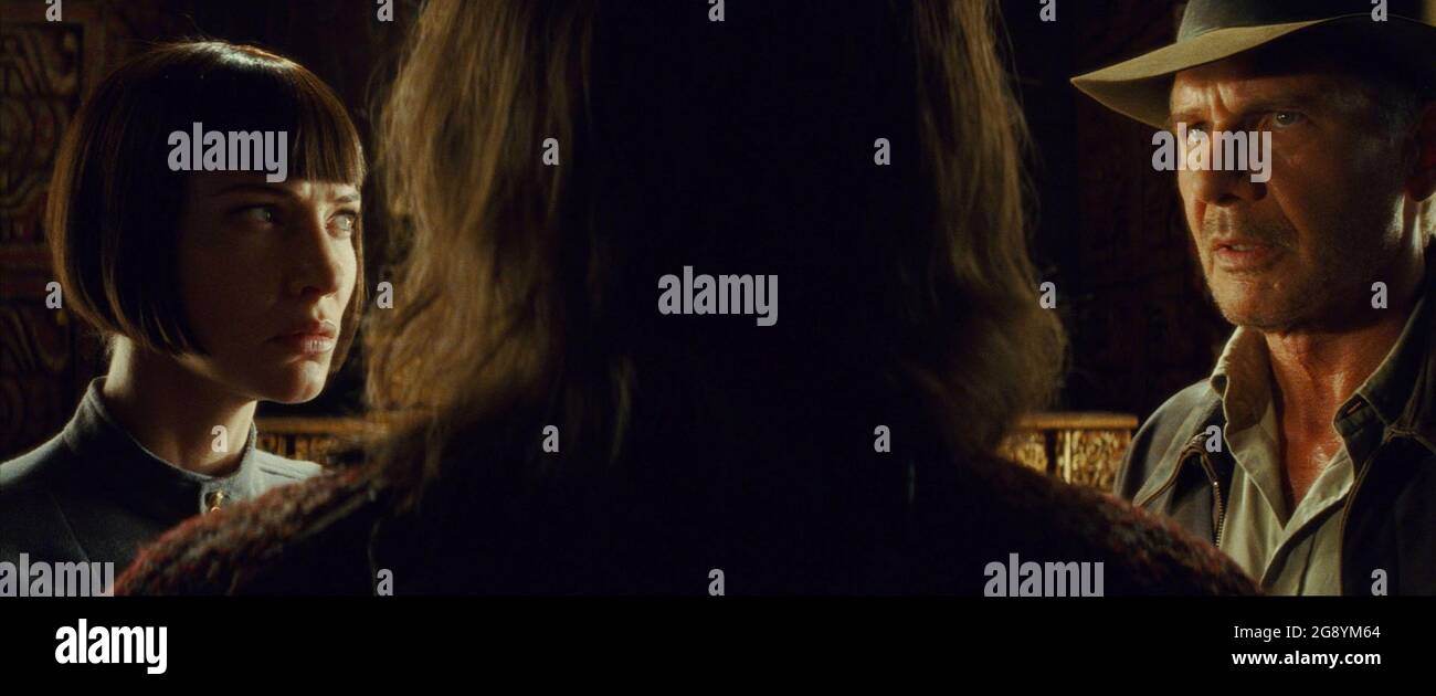 Los Angeles.CA.USA. Harrison Ford as Indiana Jones, John Hurt as ...