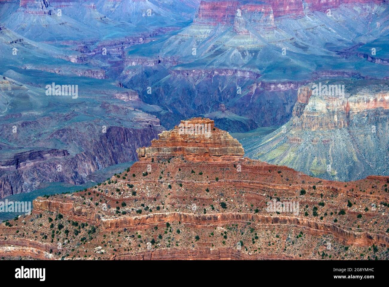 Red rock formations from South Rim, Grand Canyon National Park, Arizona ...