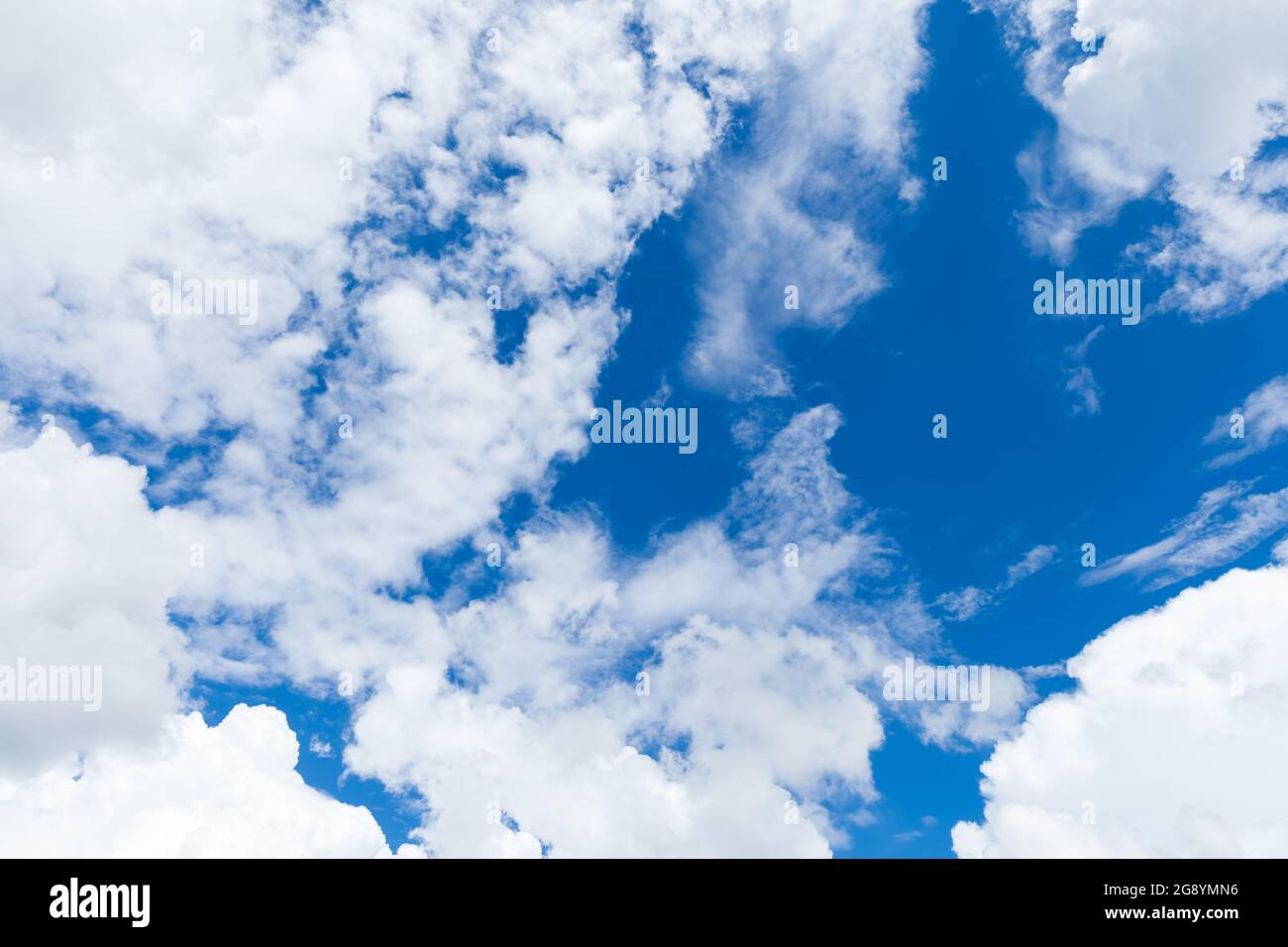 Blue sky with clouds, sky daylight, natural sky composition Stock Photo ...