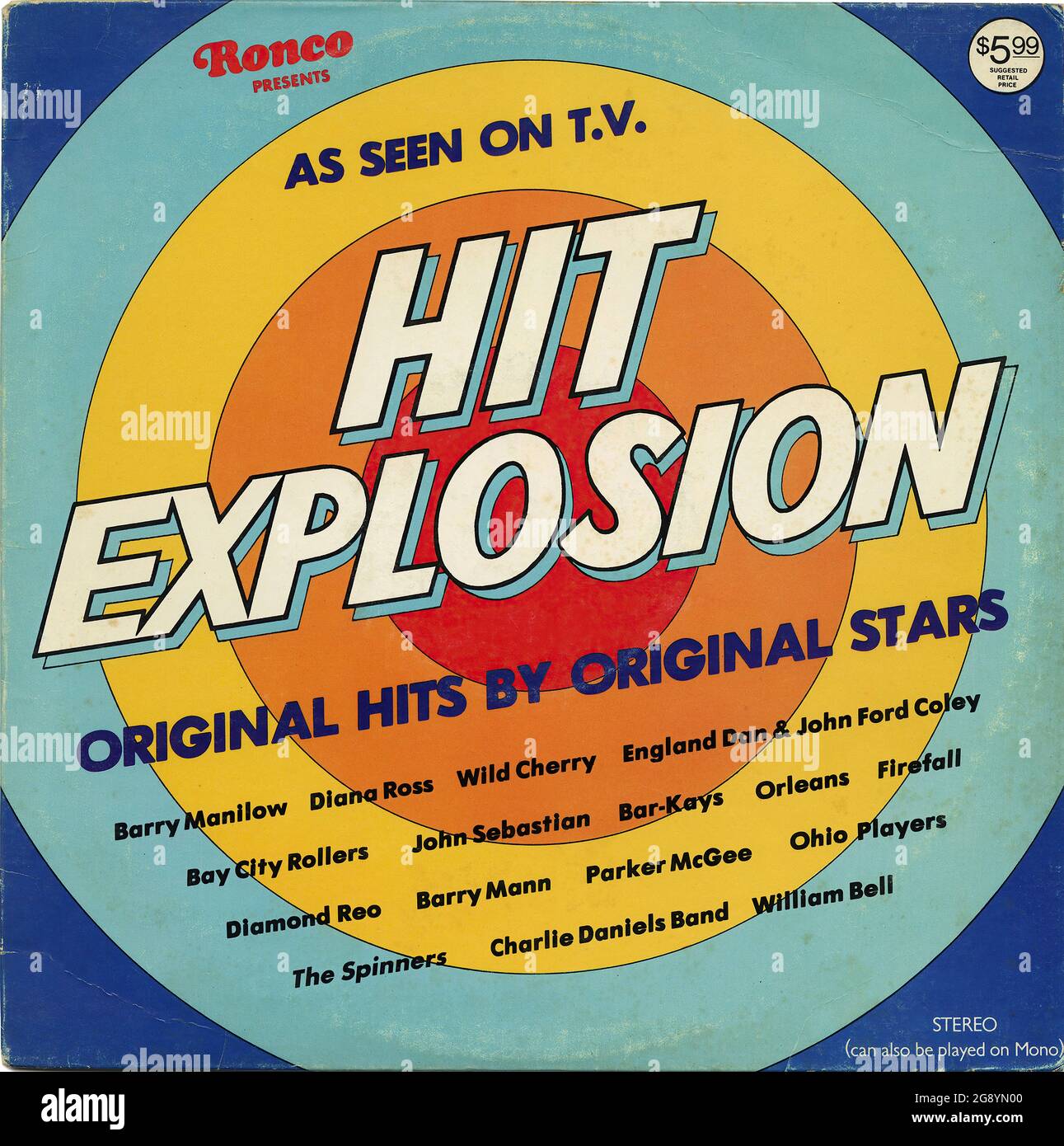 Hit Explosion - Vintage Vinyl Record Cover Stock Photo - Alamy