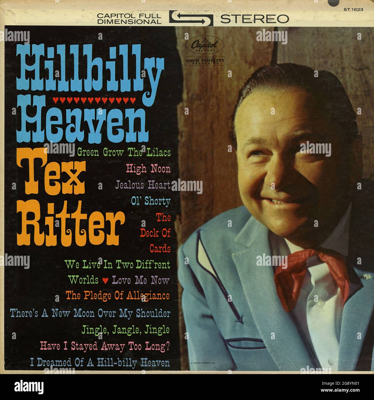 Hillbilly Heaven, Tex Ritter - Vintage Vinyl Record Cover Stock Photo ...