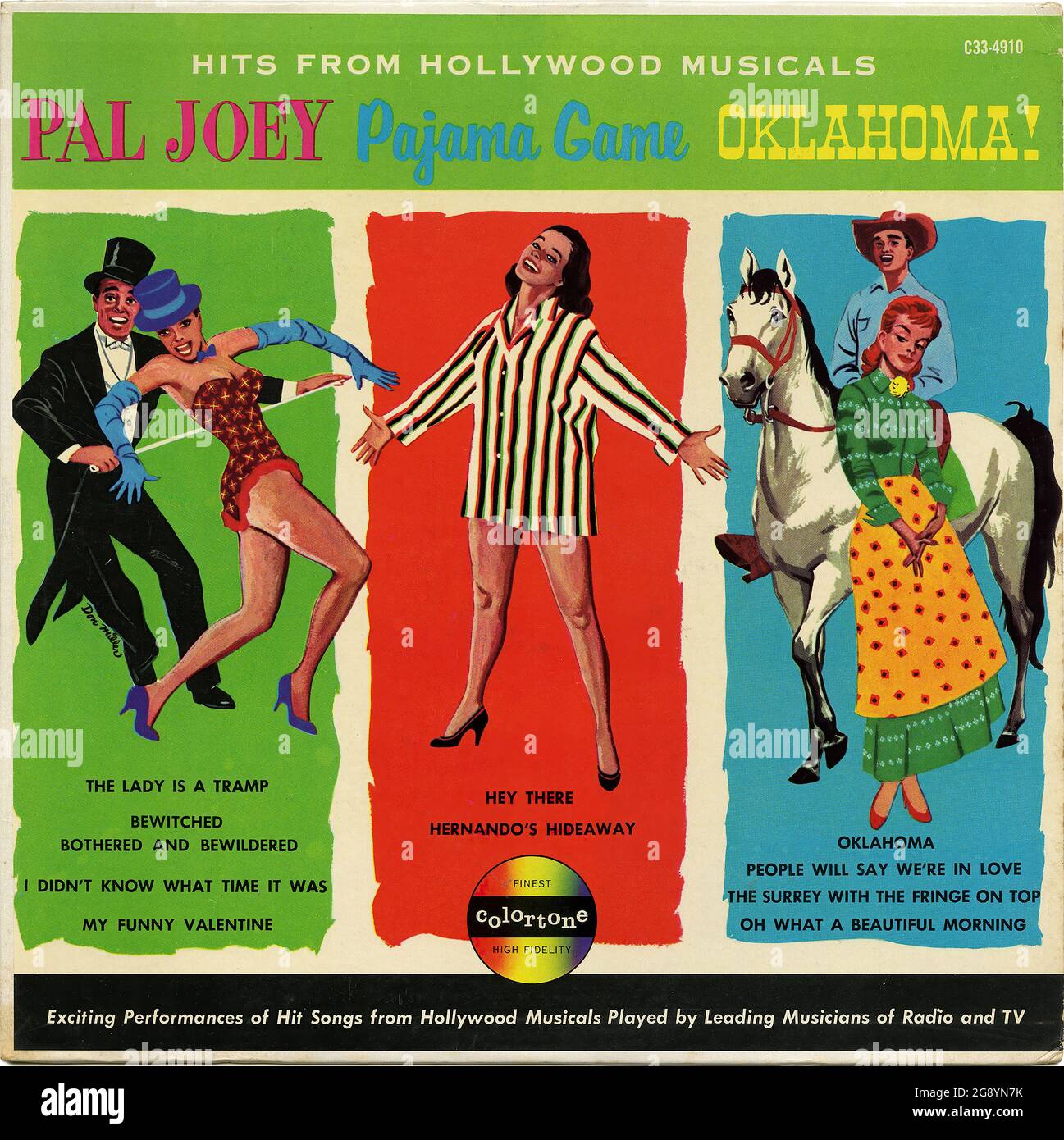 Hits From Hollywood Musicals - Vintage Vinyl Record Cover Stock Photo ...