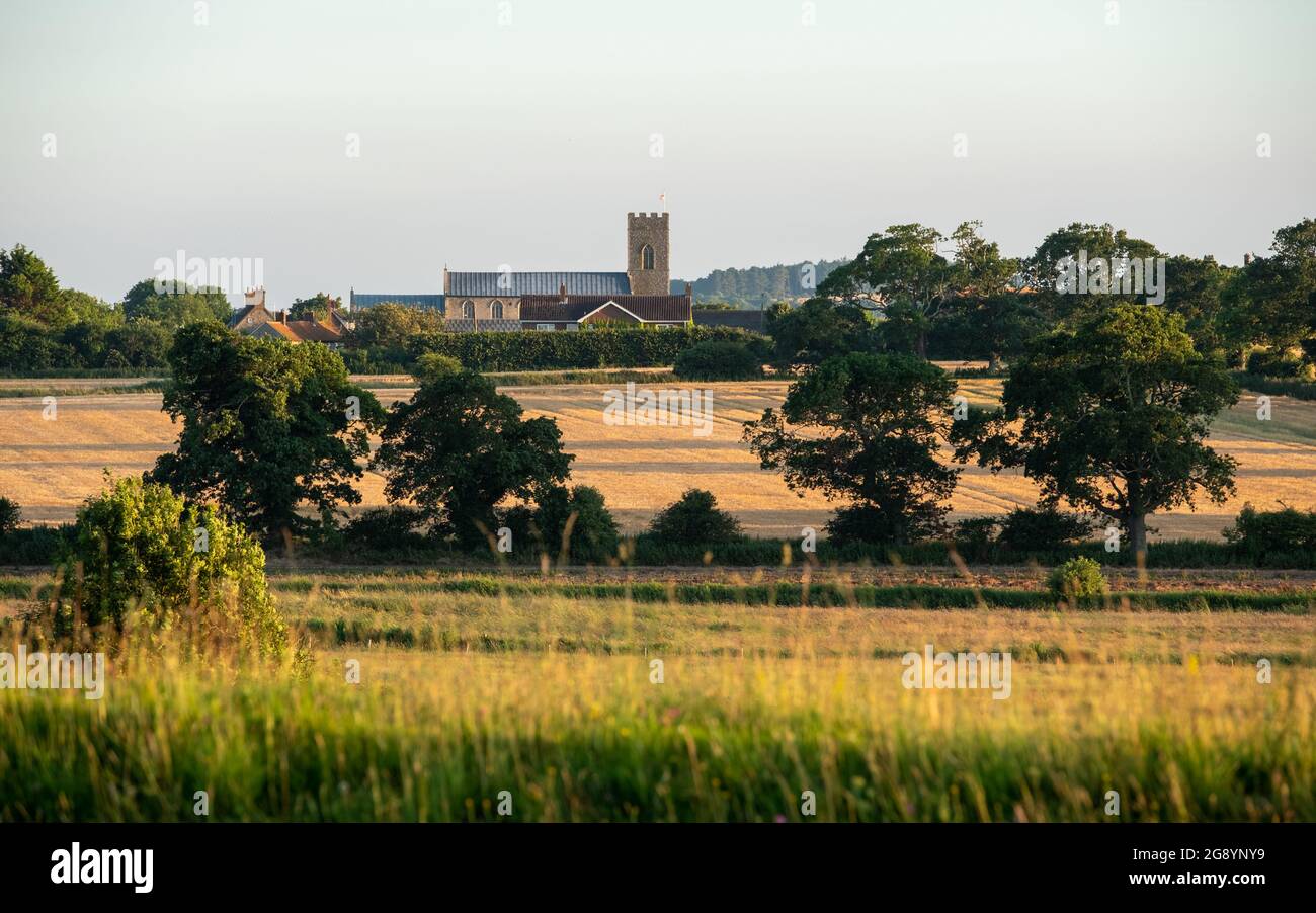 View over countryside from Warham Camp, well preserved Iron Age fort ...