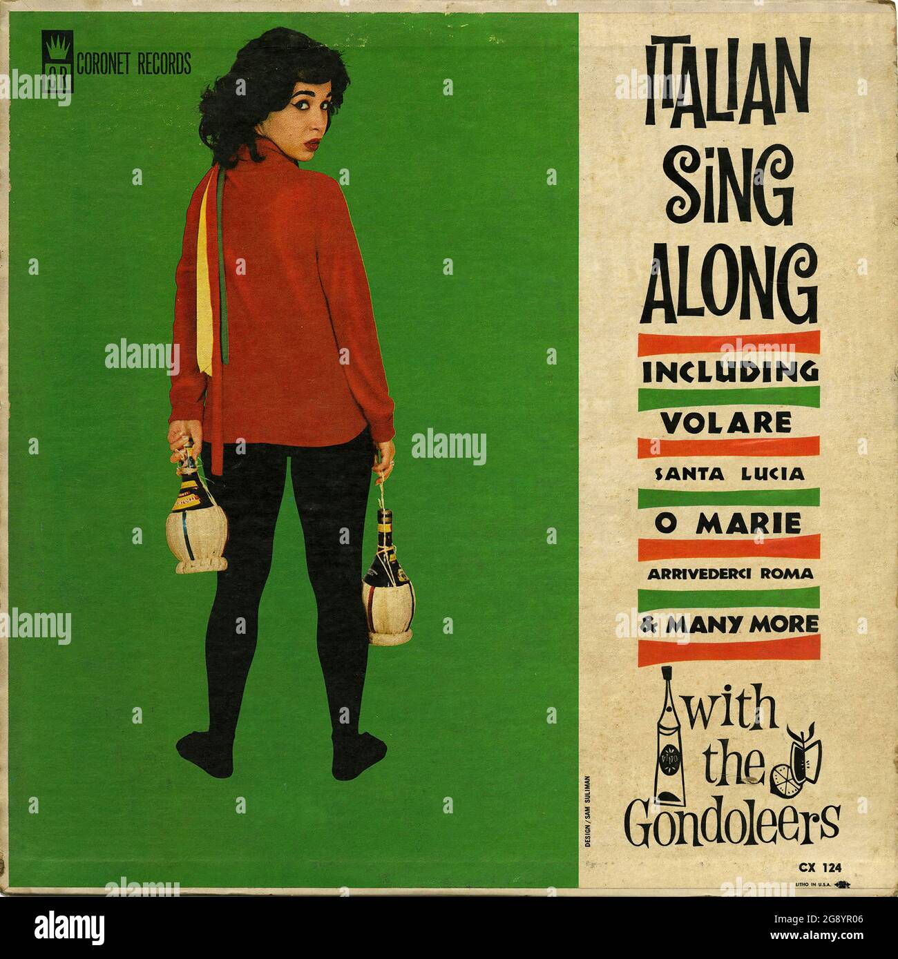 Italian Sing Along - Vintage Vinyl Record Cover Stock Photo - Alamy