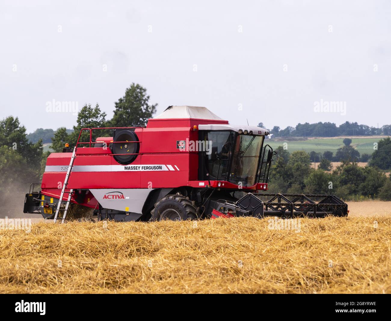 The wheat harvest starts n Great Bardfield Essex. As the weather ...
