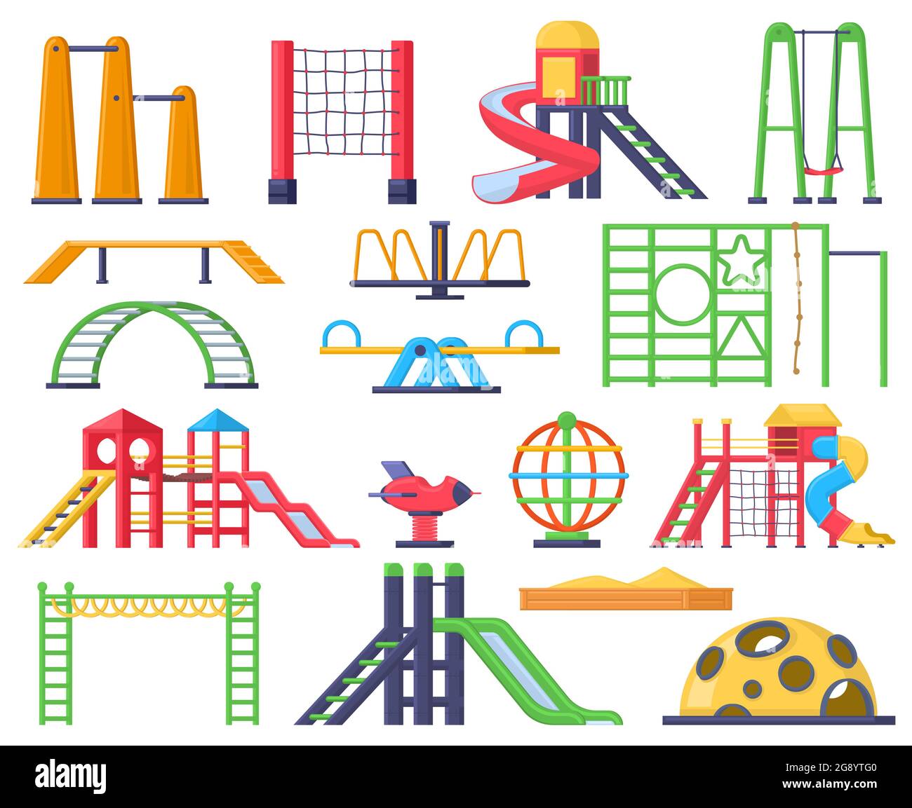 Swing slide kids Stock Vector Images - Alamy