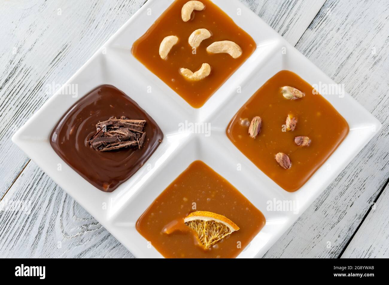 Assortment of caramel with differents kinds of caramel Stock Photo - Alamy