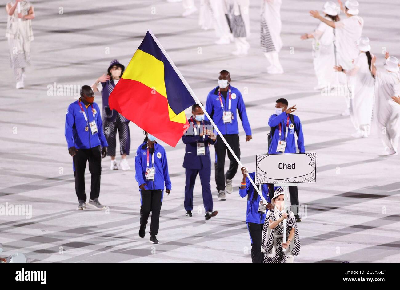 Tokyo, Japan. 23rd July, 2021. Olympic delegation of Chad parade into ...