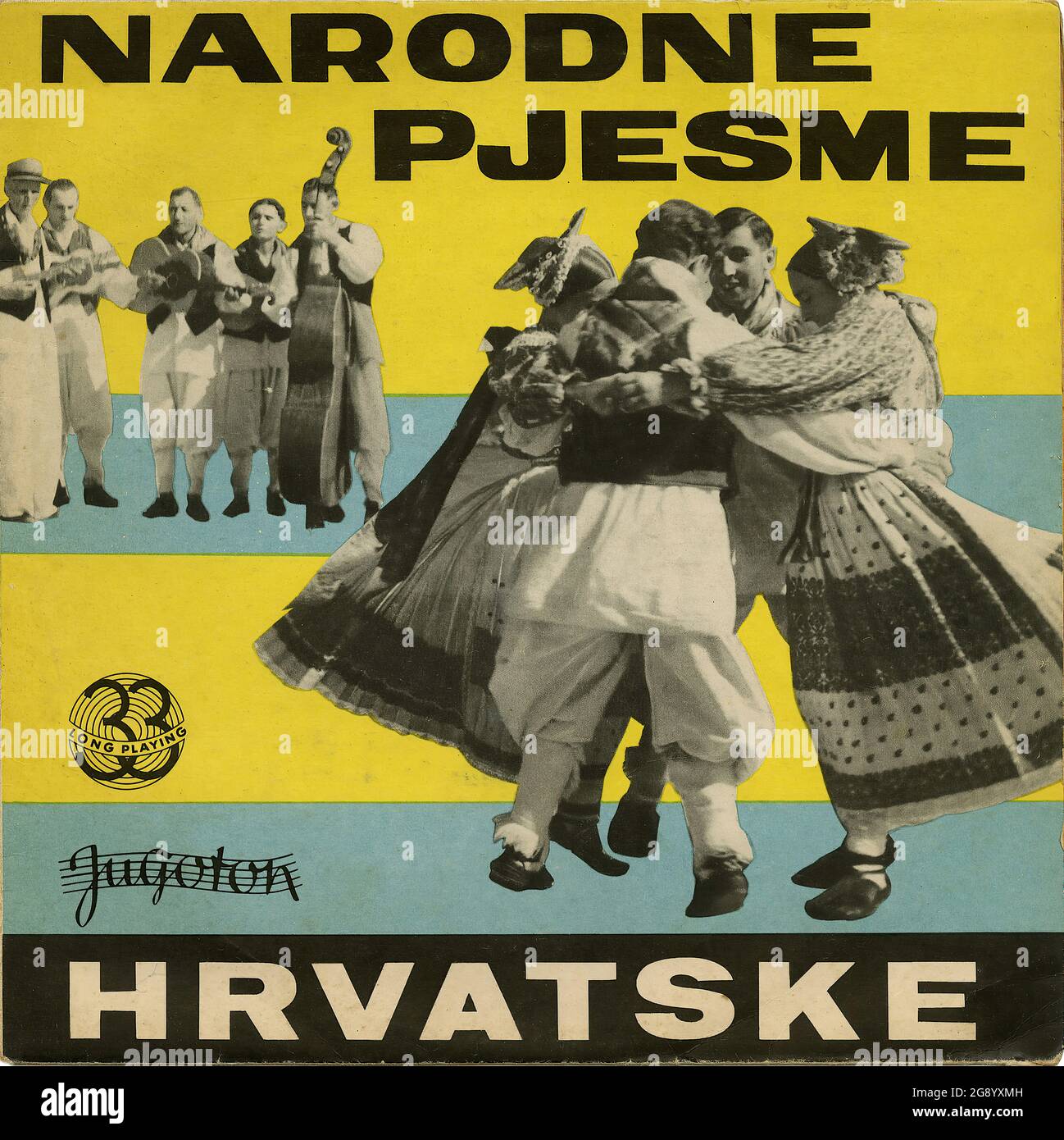 Narodne Pjesme Hrvatske - Vintage Vinyl Record Cover Stock Photo - Alamy