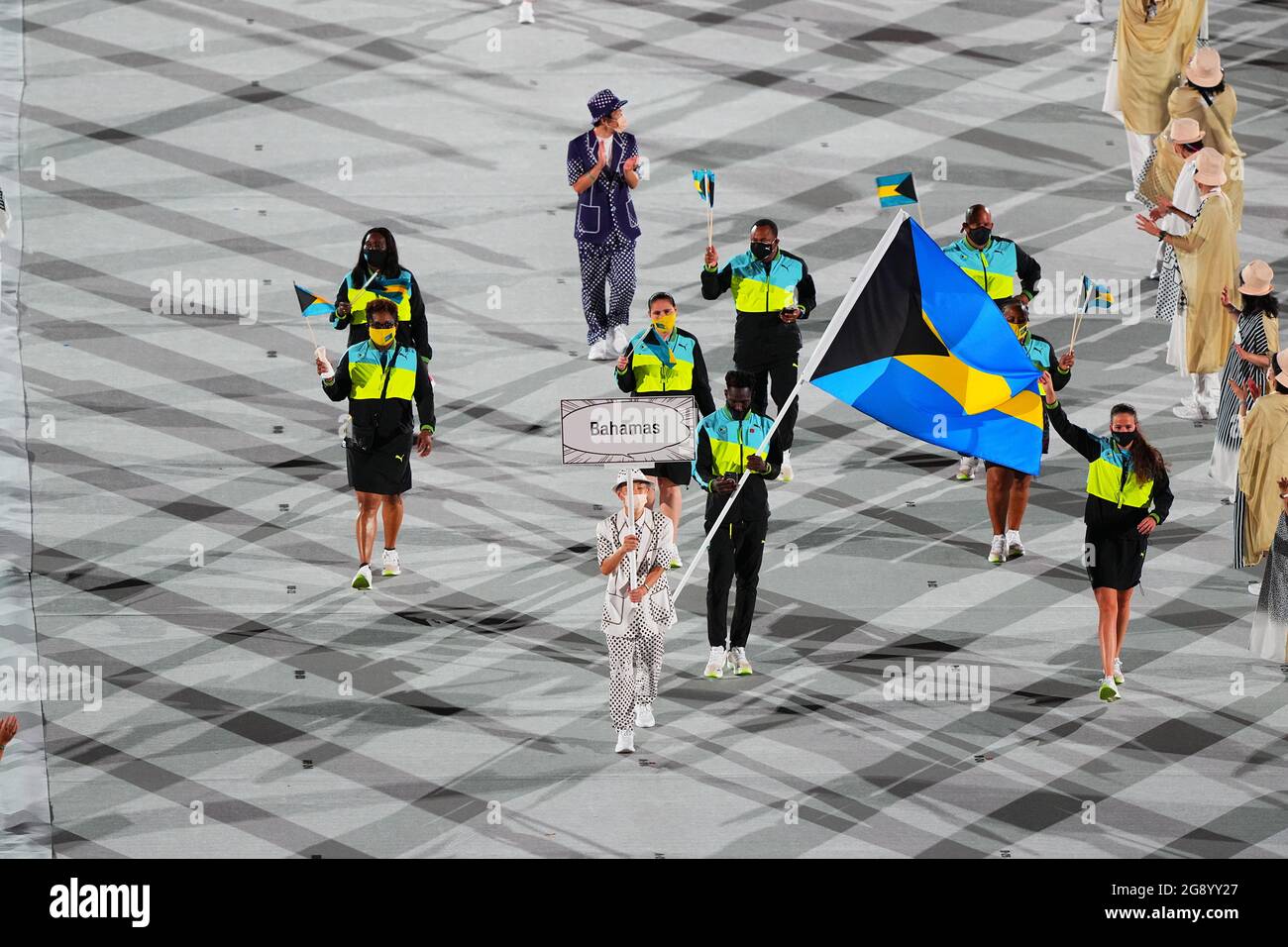Tokyo, Japan. 23rd July, 2021. Olympic delegation of Bahamas parade ...