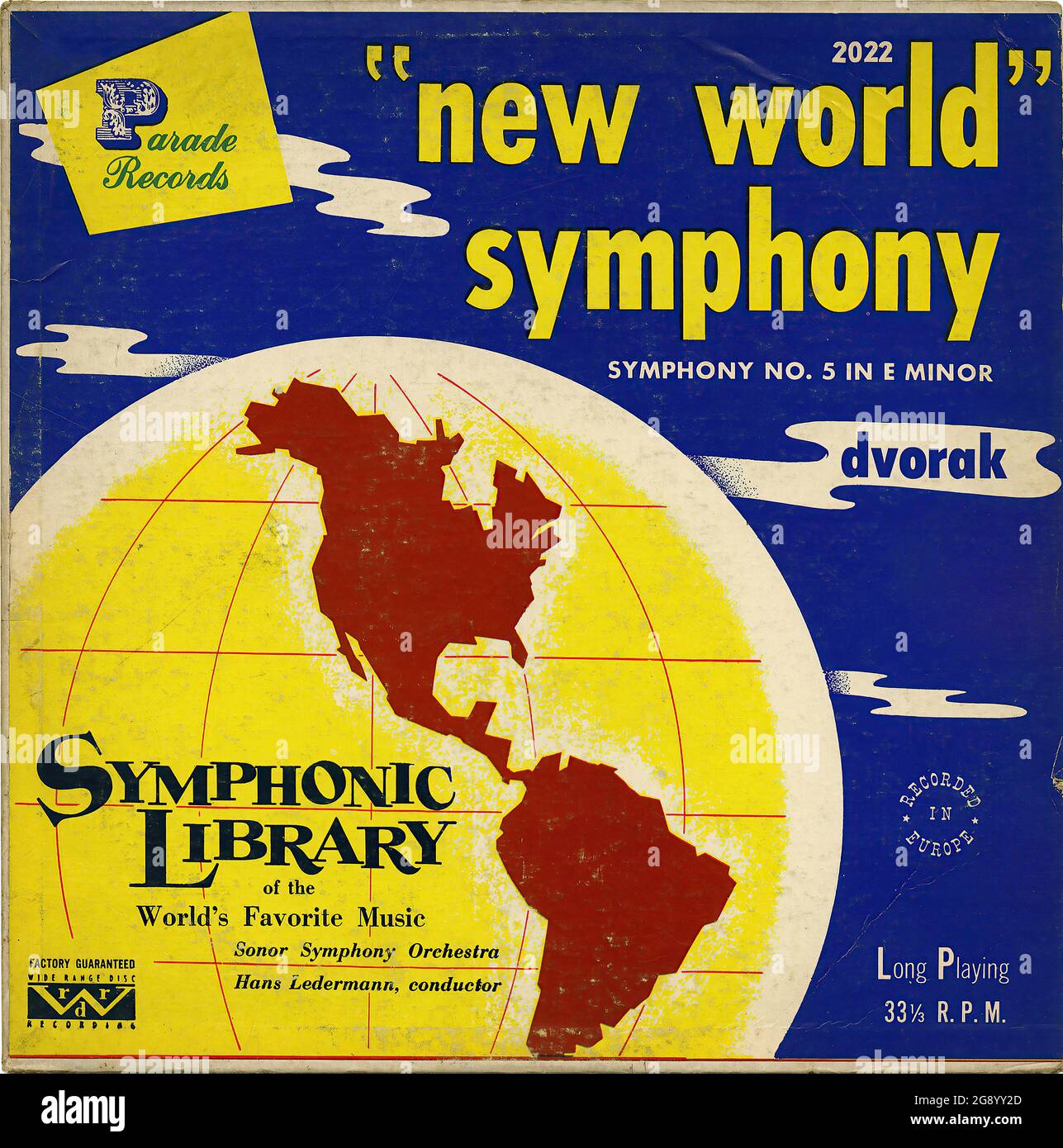 New World Symphony - Vintage Vinyl Record Cover02 Stock Photo - Alamy