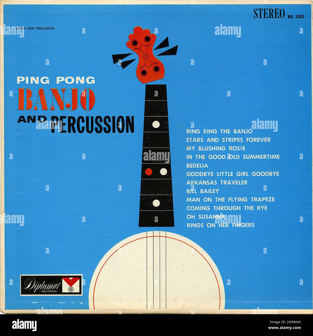 Ping Pong Banjo And Percussion - Vintage Vinyl Record Cover Stock Photo ...