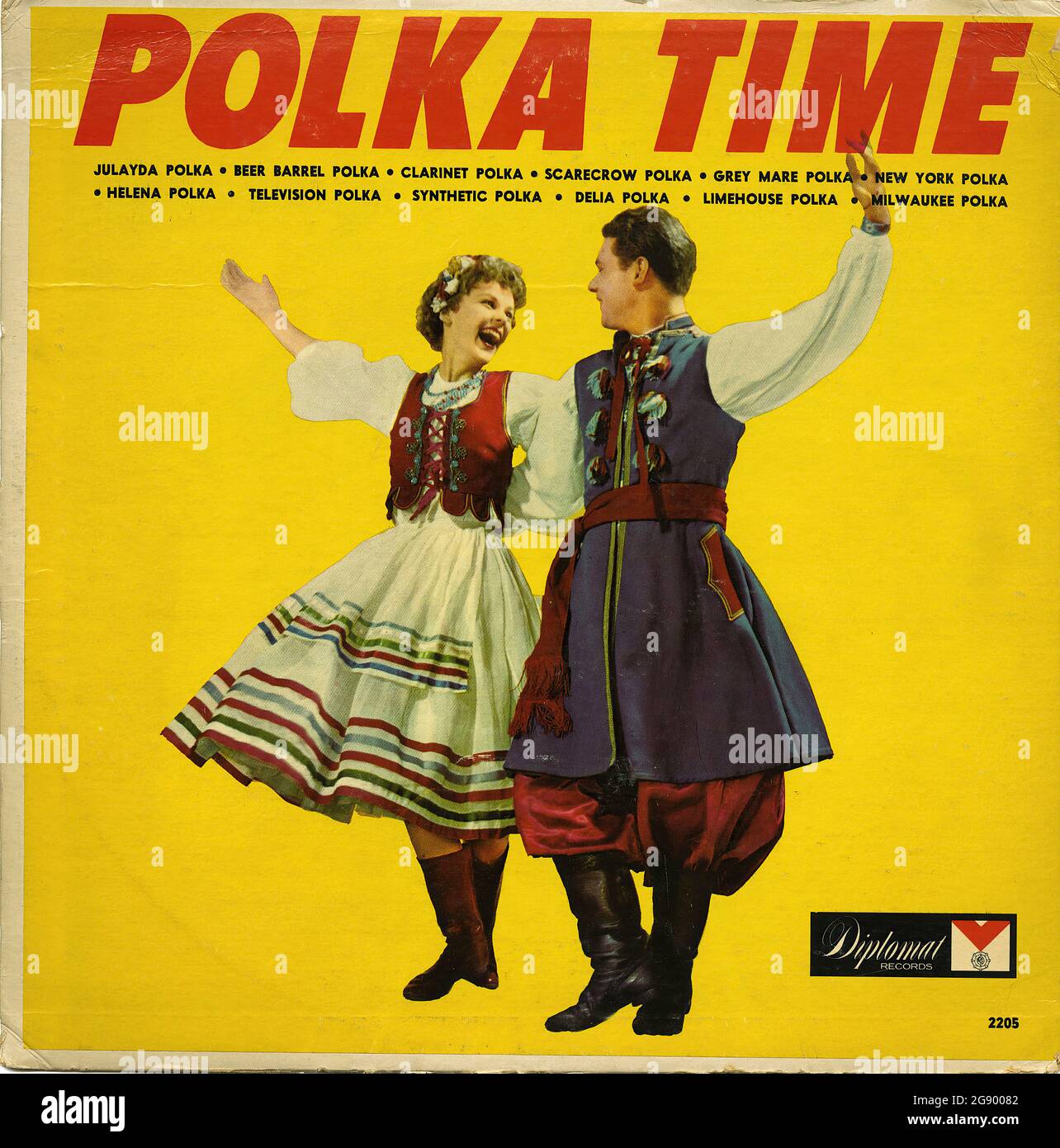 Polka Time - Vintage Vinyl Record Cover Stock Photo - Alamy