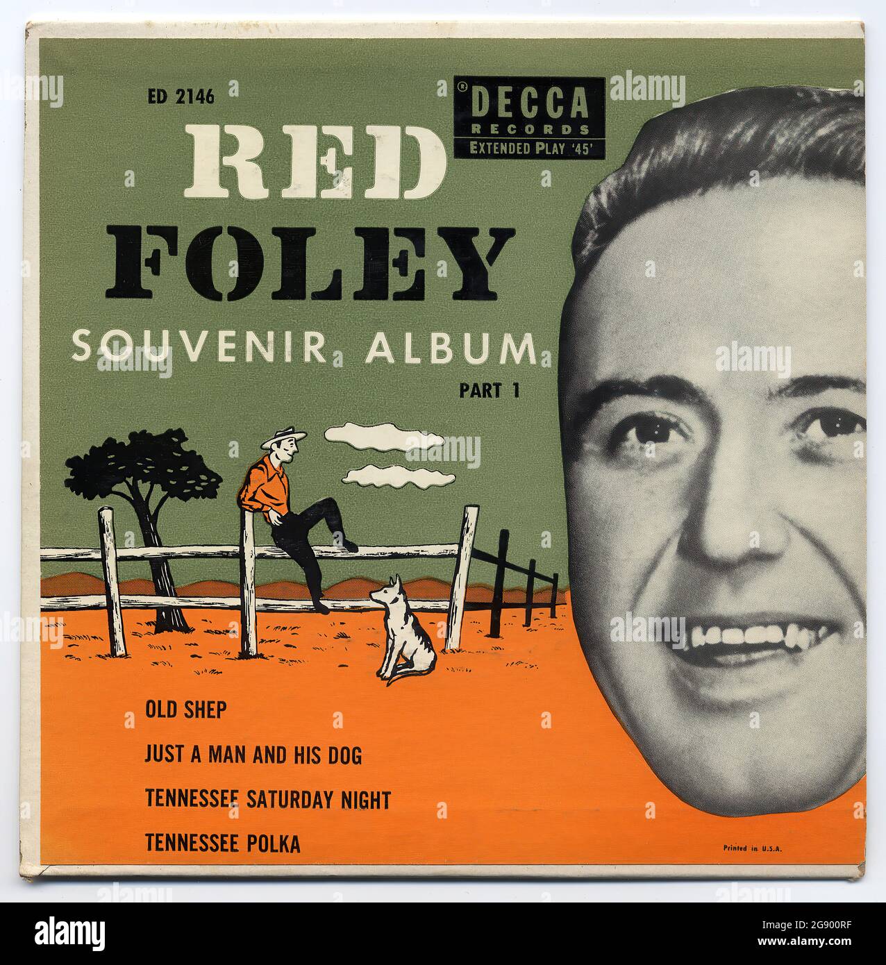 Red Foley Souvenir Album, Part 1 - Vintage Vinyl Record Cover Stock ...