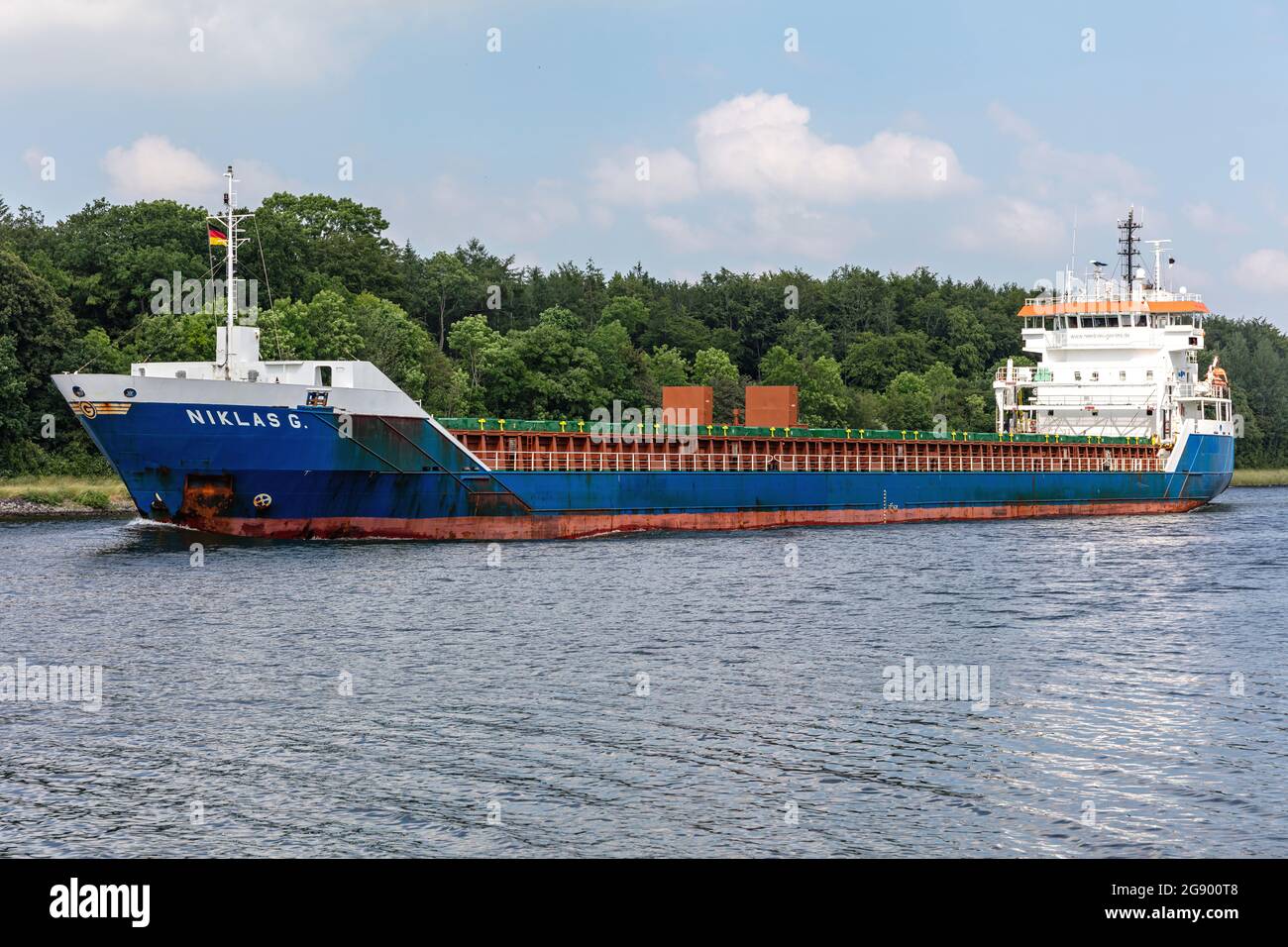 general cargo vessel NIKLAS G. in the Kiel Canal Stock Photo - Alamy