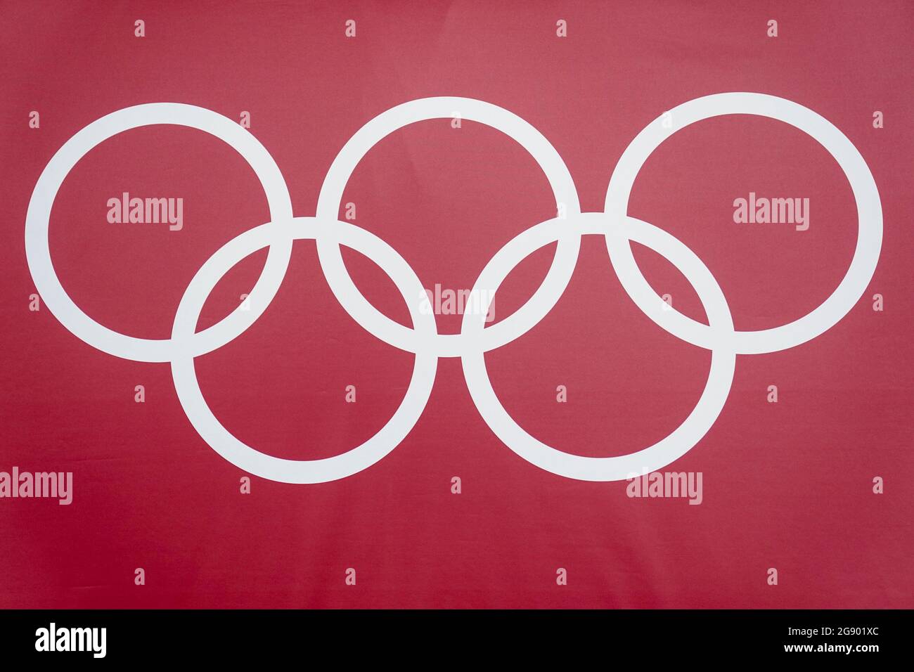 Sapporo, Japan. 21st July, 2021. Olympic sign with 5 rings during the ...