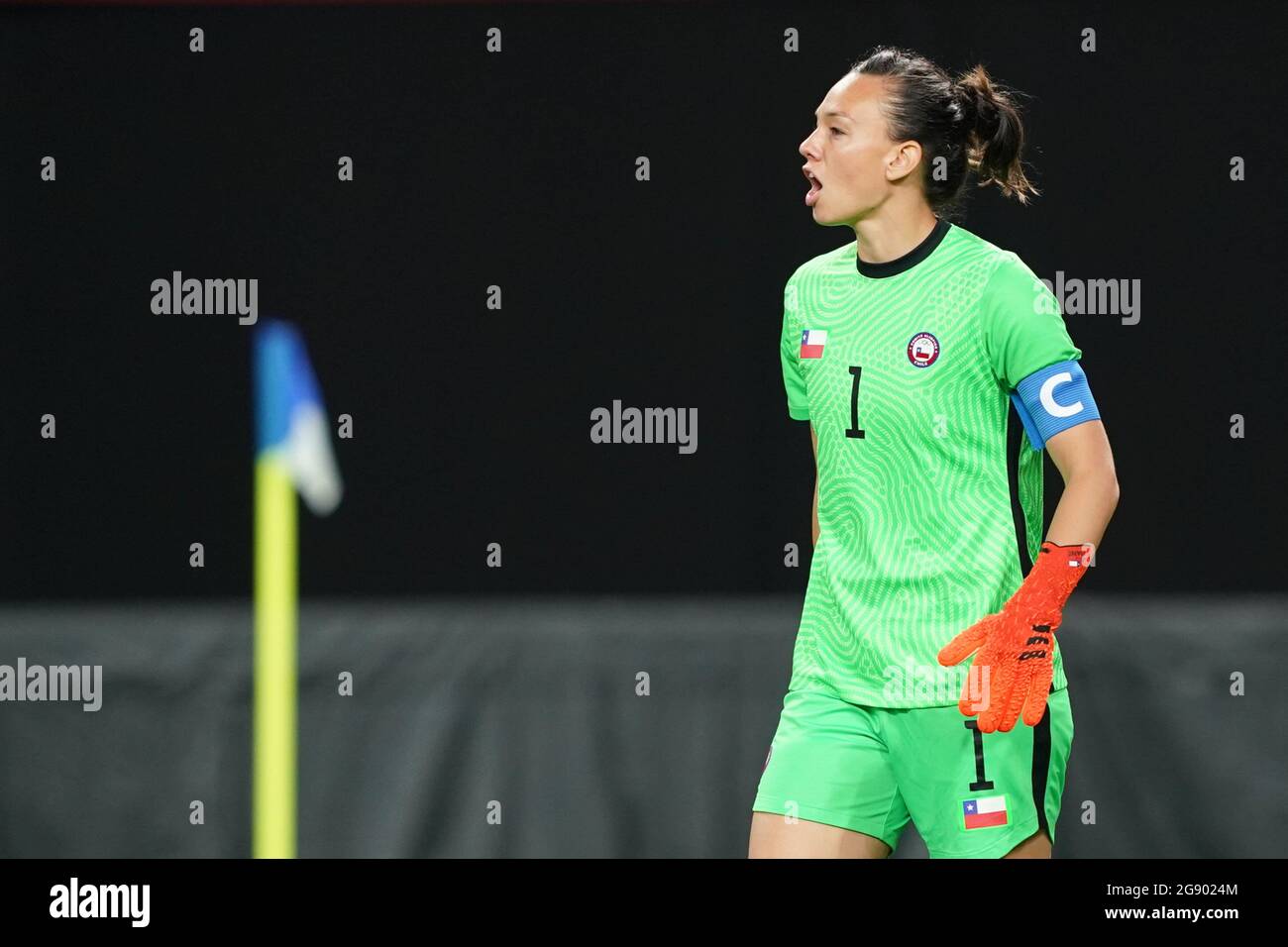Sapporo, Japan. 21st July, 2021. Goalkeeper and captain Christiane ...