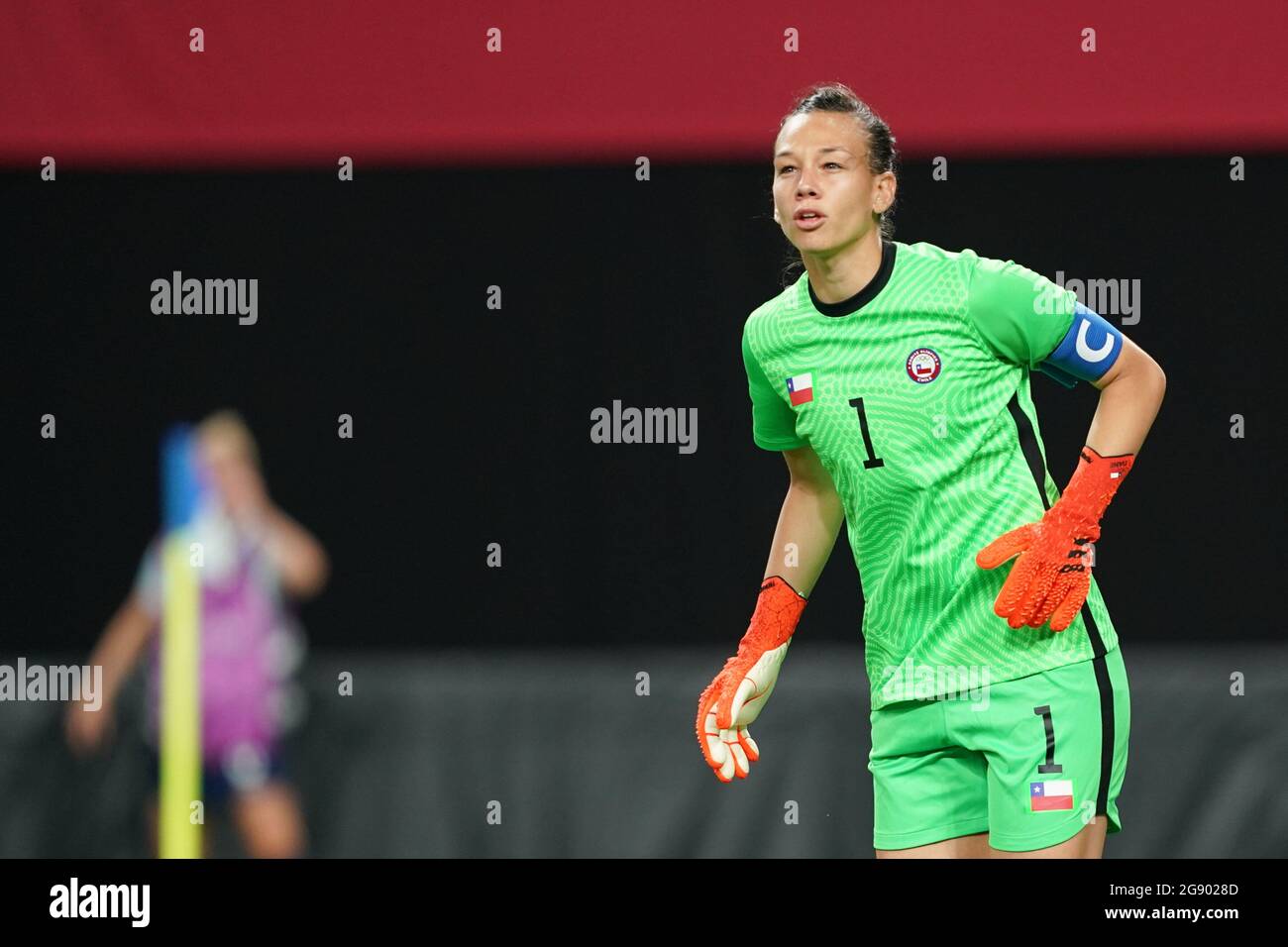 Sapporo, Japan. 21st July, 2021. Goalkeeper and captain Christiane ...