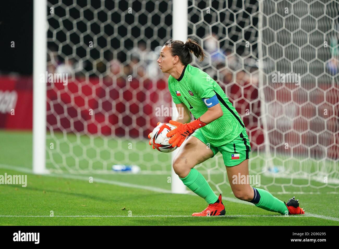 Sapporo, Japan. 21st July, 2021. Goalkeeper and captain Christiane ...