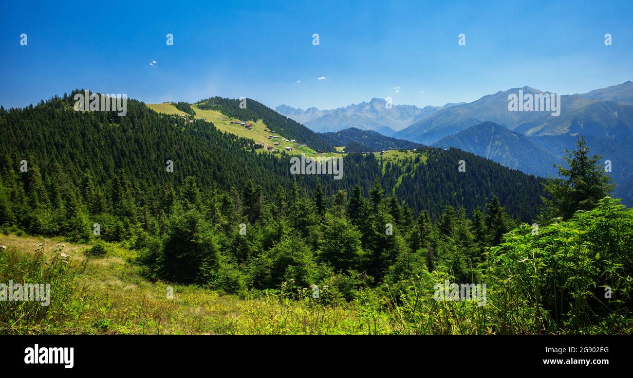 Turkey, Rize, Pokut Plateau, Historic Plateau Houses and Nature View ...