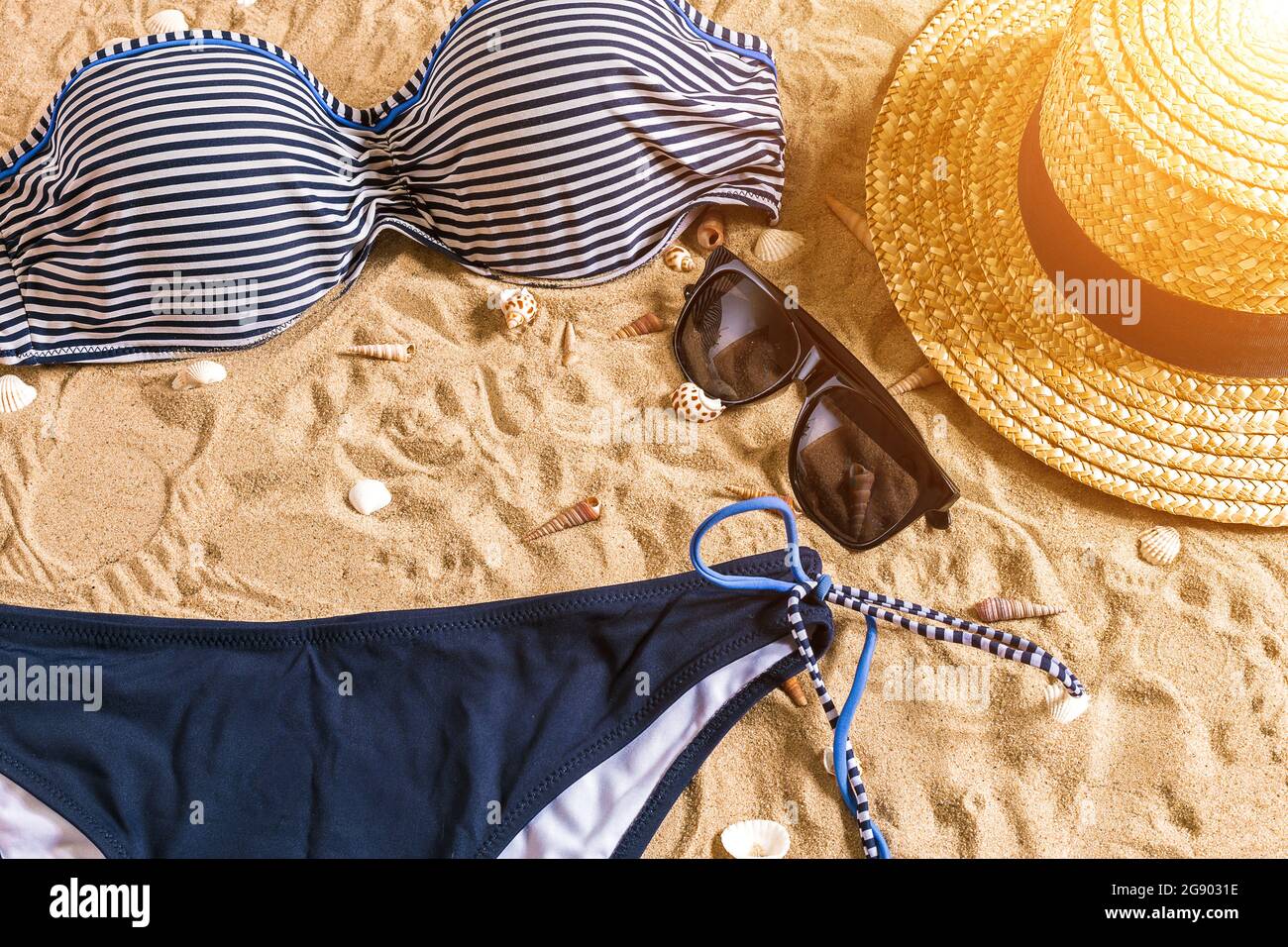 Summer bikini and accessories stylish beach set, Beach bikini summer ...