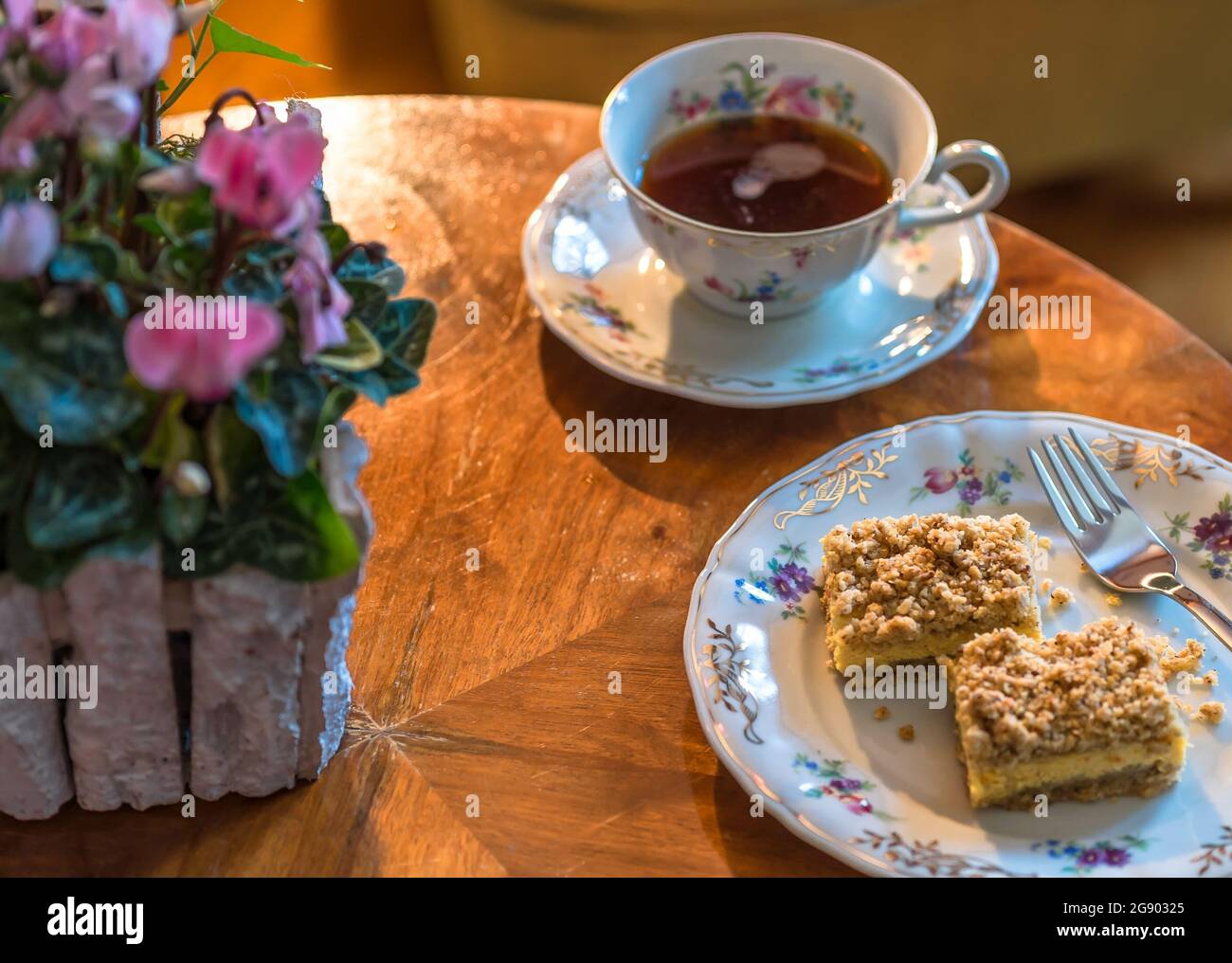 Delicious biscuits on a plate for a tea party Stock Photo - Alamy