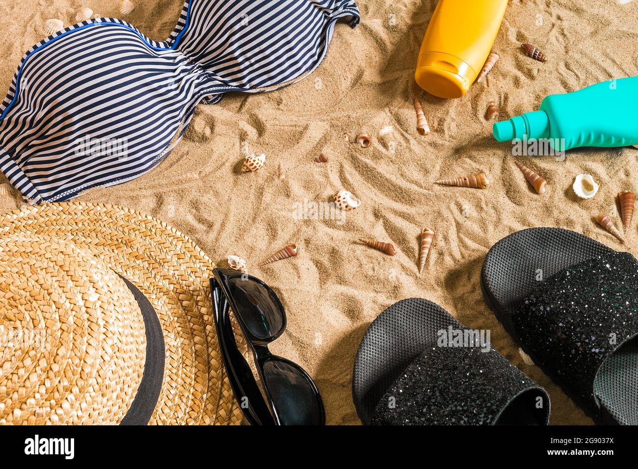 Summer bikini and accessories stylish beach set, Beach bikini summer ...