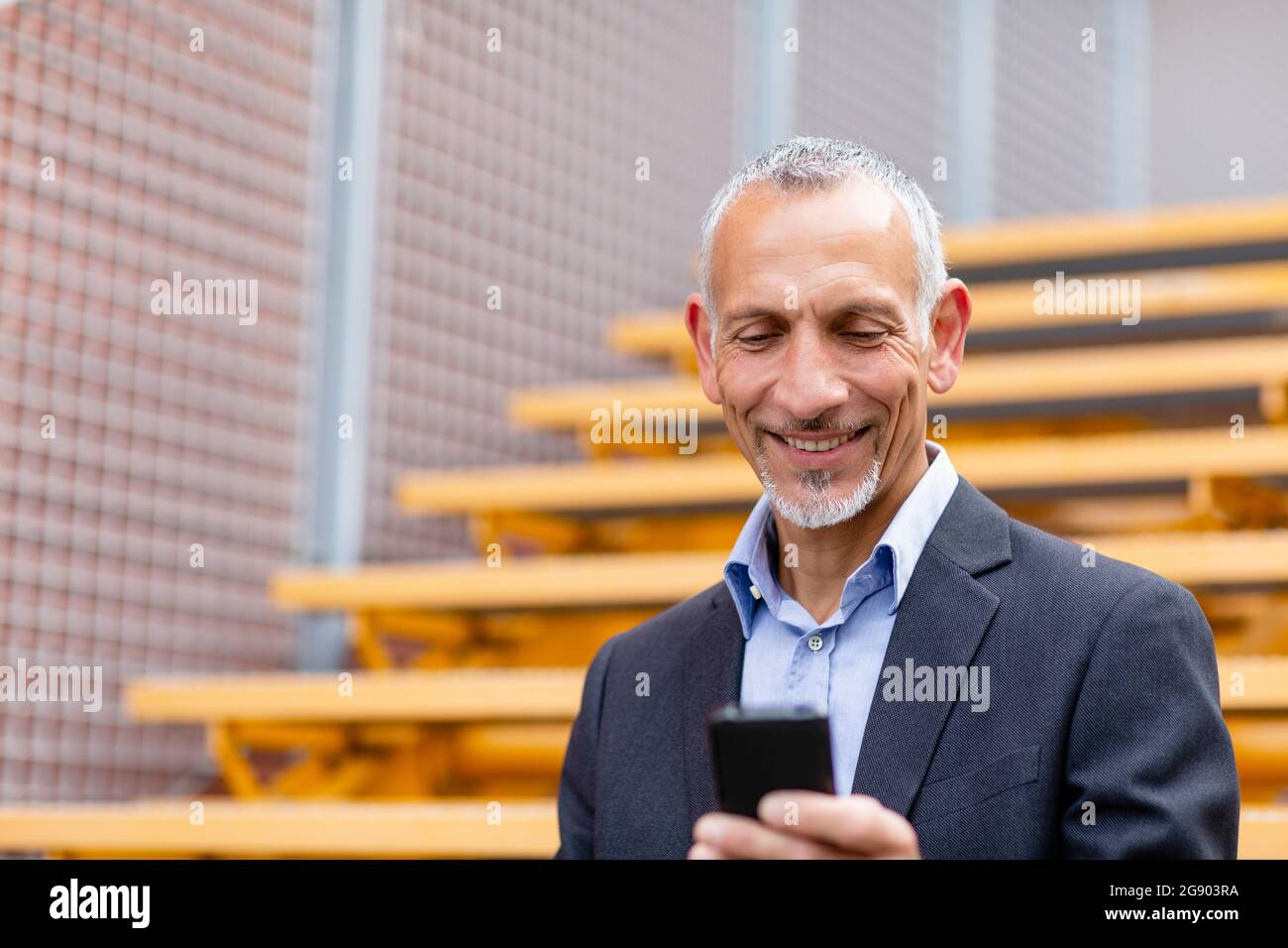 Caucasian male using wireless smart hi-res stock photography and images ...