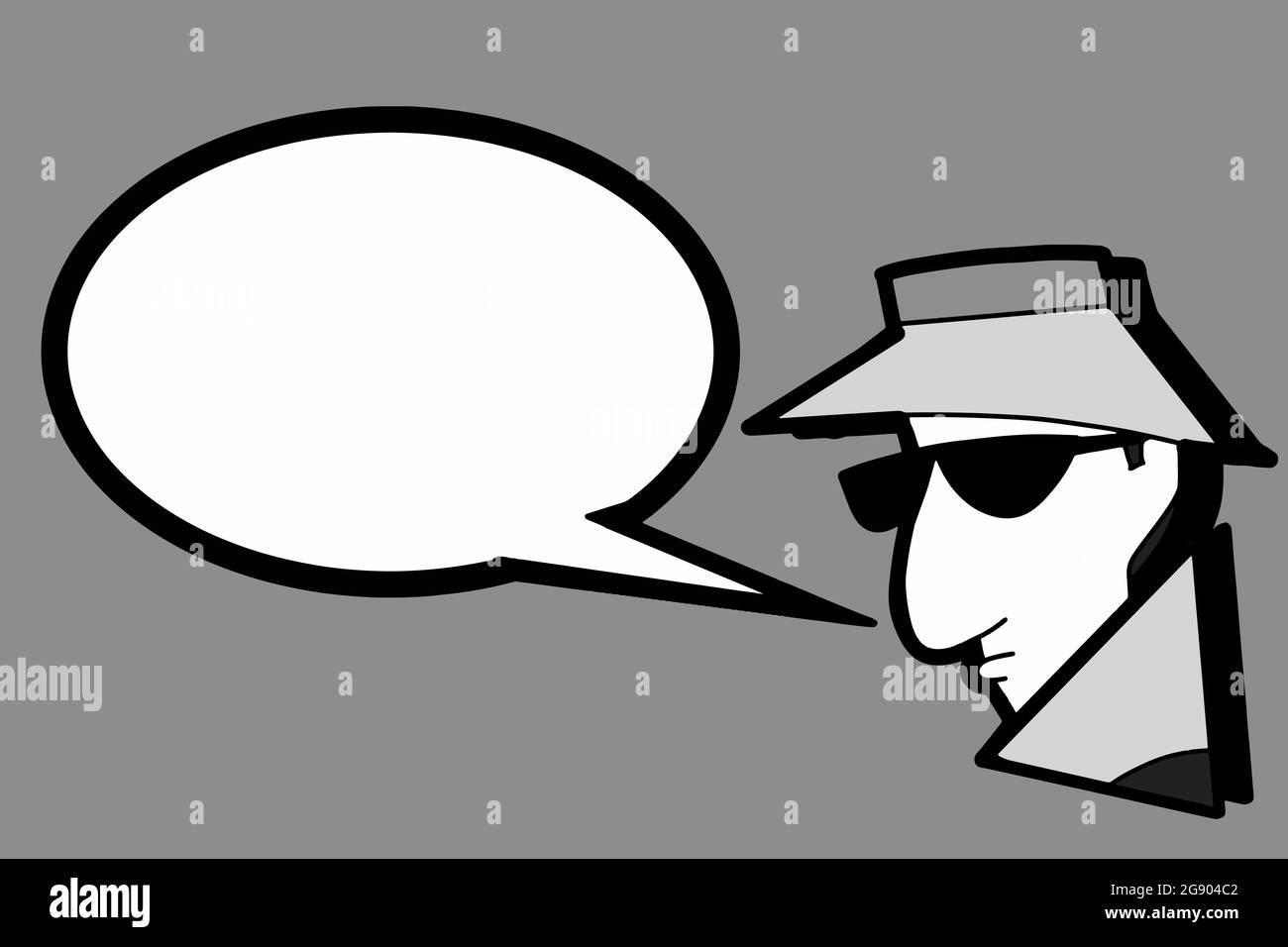 Spy ,hacker, thief , icon and speech bubble,gray colors Stock Photo - Alamy