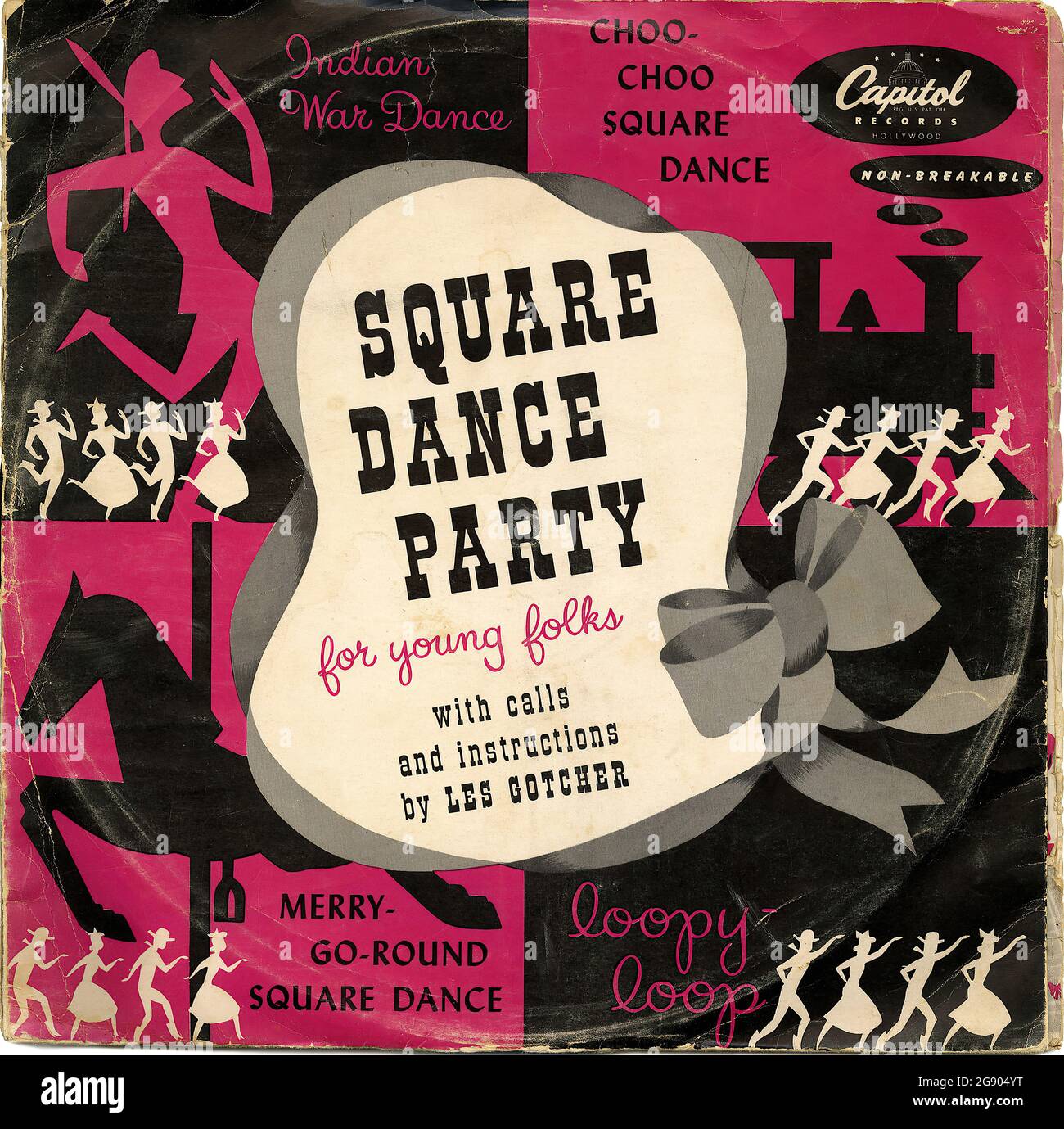 Square Dance Party for Young Folks - Vintage Vinyl Record Cover Stock ...