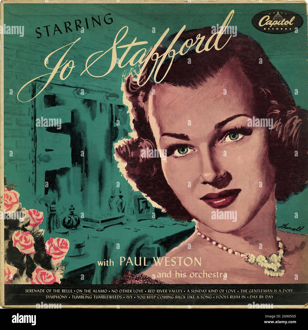Starring Jo Stafford - Vintage Vinyl Record Cover Stock Photo - Alamy
