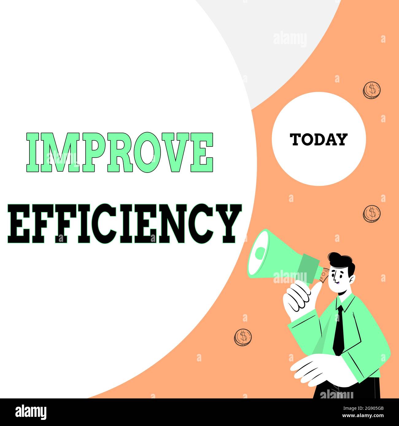 Hand writing sign Improve Efficiency. Business overview increase ...