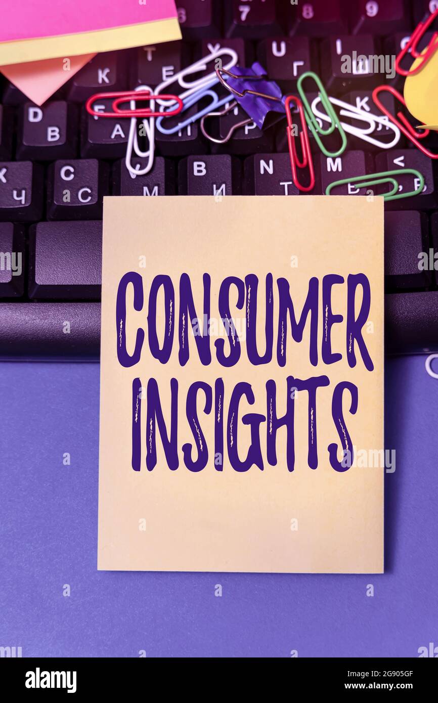 Writing displaying text Consumer Insights. Business idea understanding ...